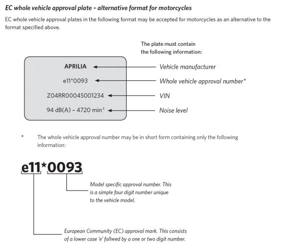 Sample European Community (EC) whole vehicle approval plates | Vehicle ...